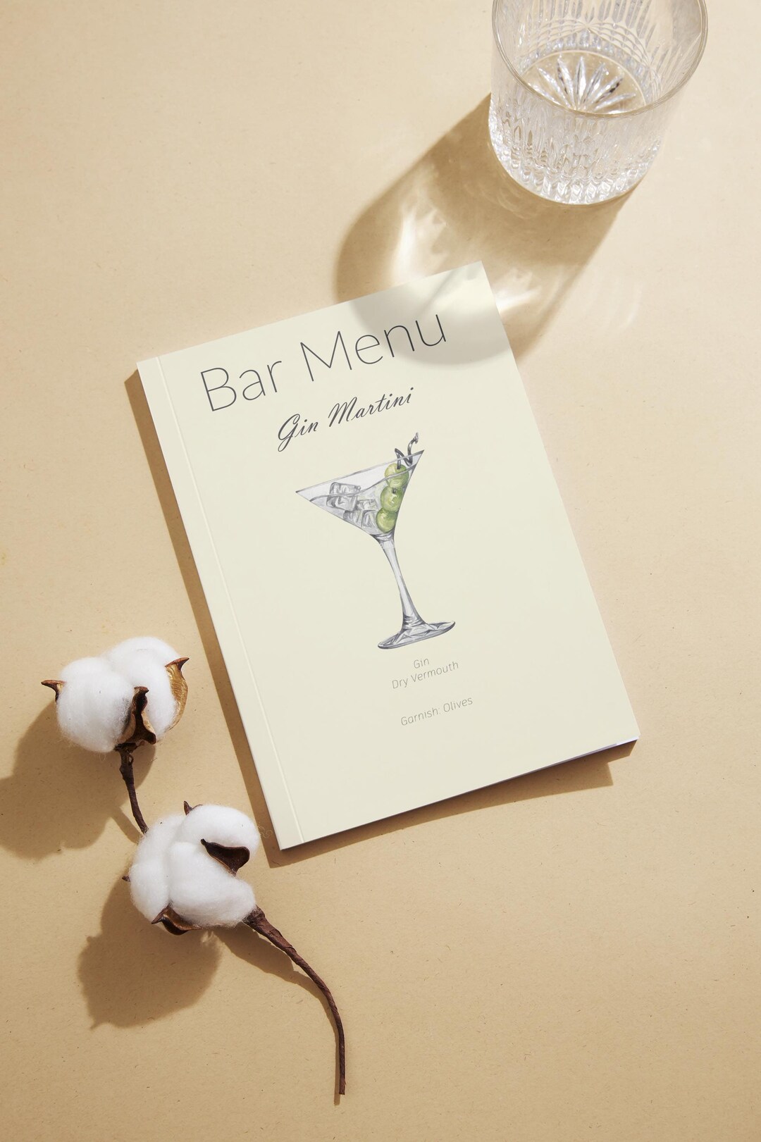 Martini Menu, Recipe Card, Cocktail Recipe Card Printable, Printable ...
