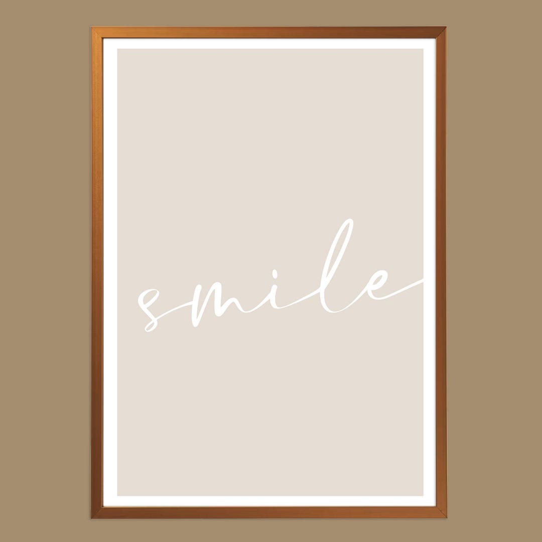 Smile Poster, Mix and Match Printable, Wall Decoration, Black and White ...