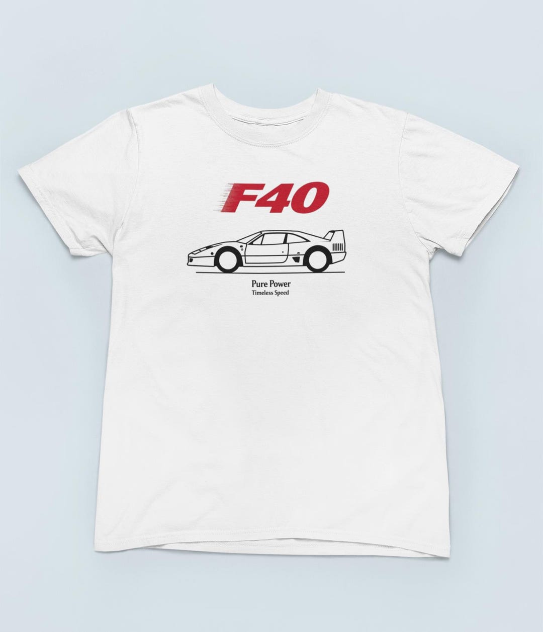 Ferrari T Shirt - Iconic F40 Graphic Design - Elevate Your Wardrobe - Great Gift for Car Lovers ...