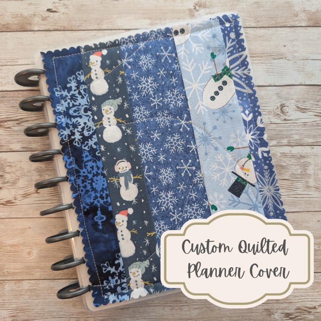 Quilted Fabric Planner Cover: Classic Happy Planner Size Hello Winter ...