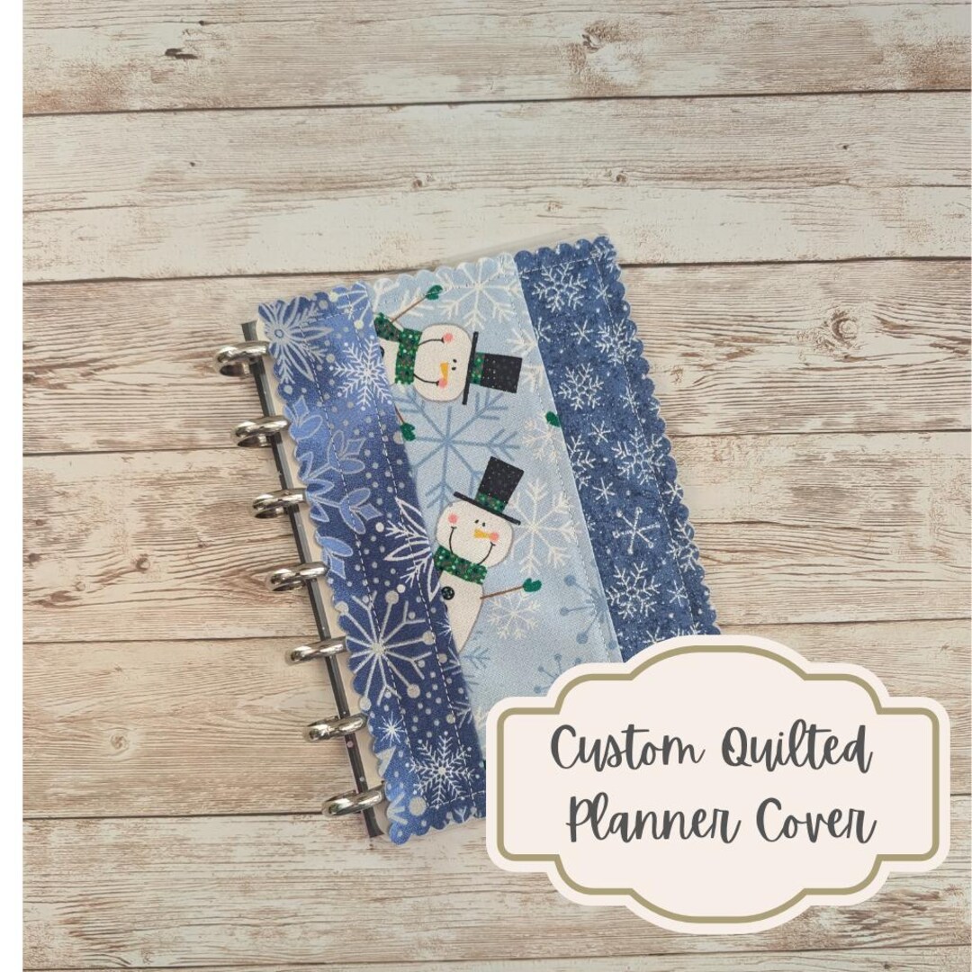 Quilted Fabric Planner Cover: Mini Happy Planner Size Hello Winter - Etsy