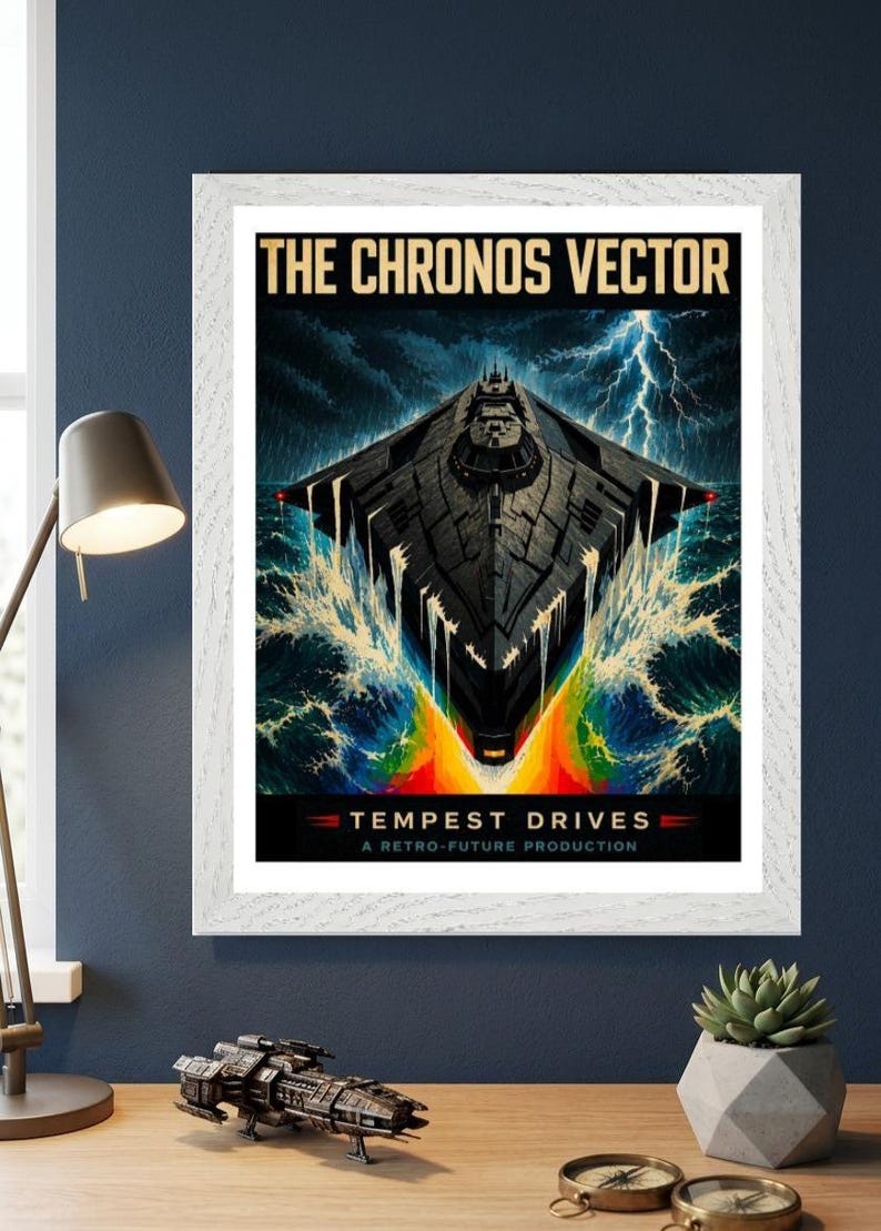 The Chronos Vector Tempest Drives Sci-fi Poster, Framed Art Print in ...
