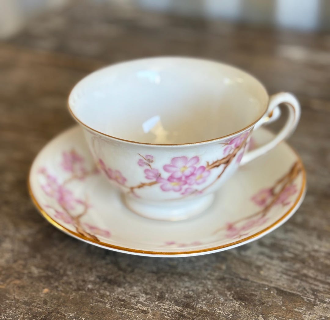 Asahi Cherry Tea Cup and Saucer/ Tea Party - Etsy