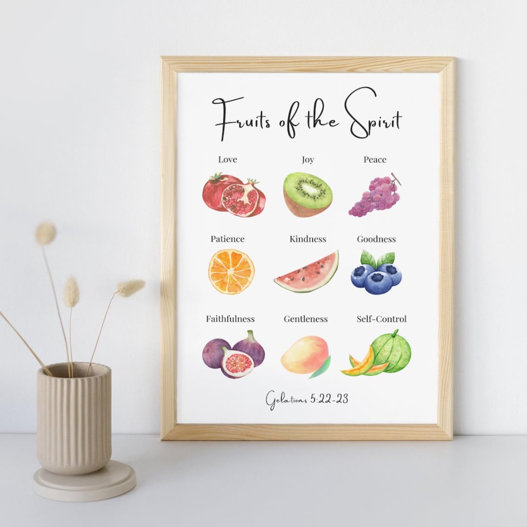 Fruits of the Spirit - Christian Art | Bible Verse Wall Art, DIGITAL ...