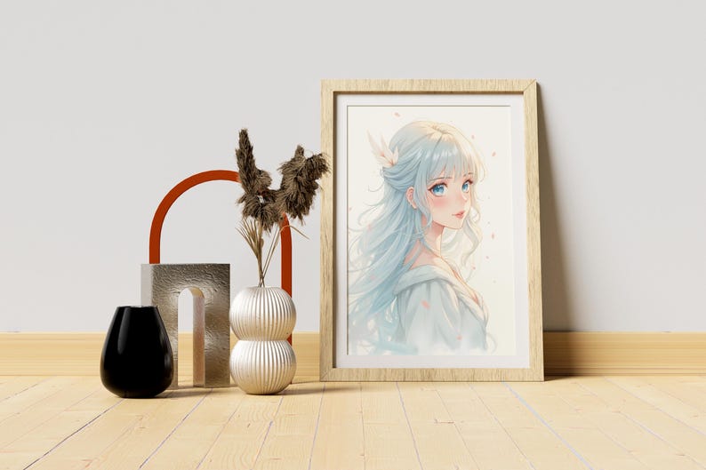 Anime Girl Poster Art Ink Instant Digital Download - Etsy Australia