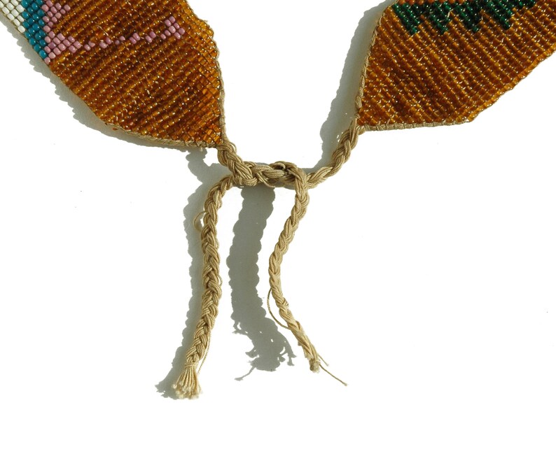 Antique Native American Beaded Headband Bold ART DECO - Etsy