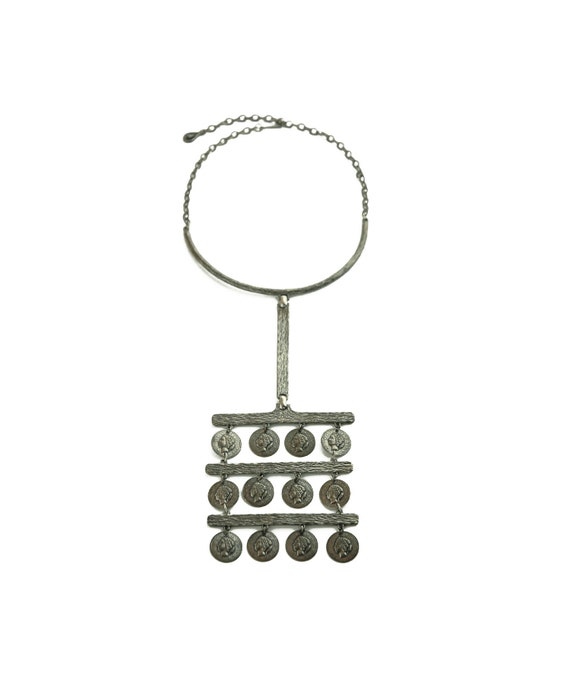 Massive GRECIAN GODDESS Collar Bib Necklace Bold Silver | Etsy