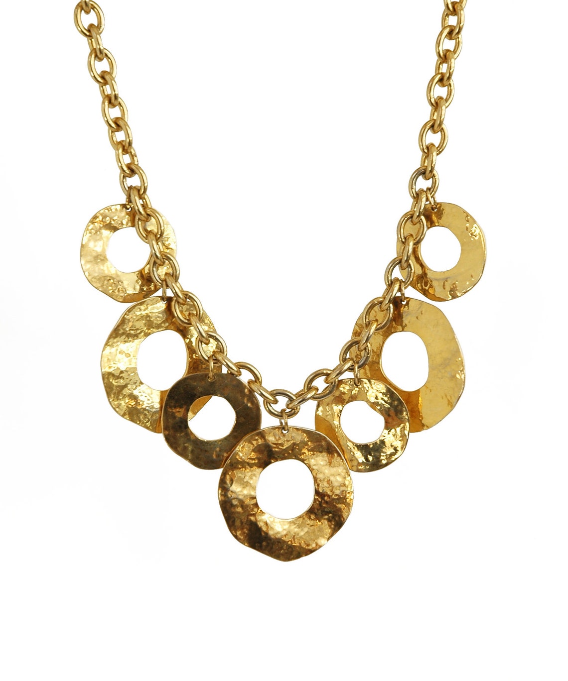 Vintage 80s Bold CIRCLE Collar Necklace Large GEOMETRIC | Etsy