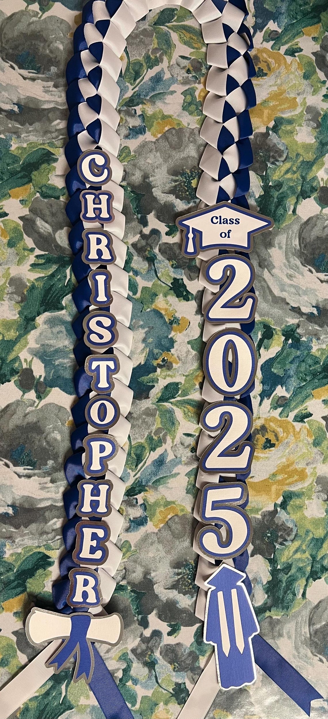 Custom Grad Lei Adult Kid Single Double Angel Wing Ribbon Braid Grad ...
