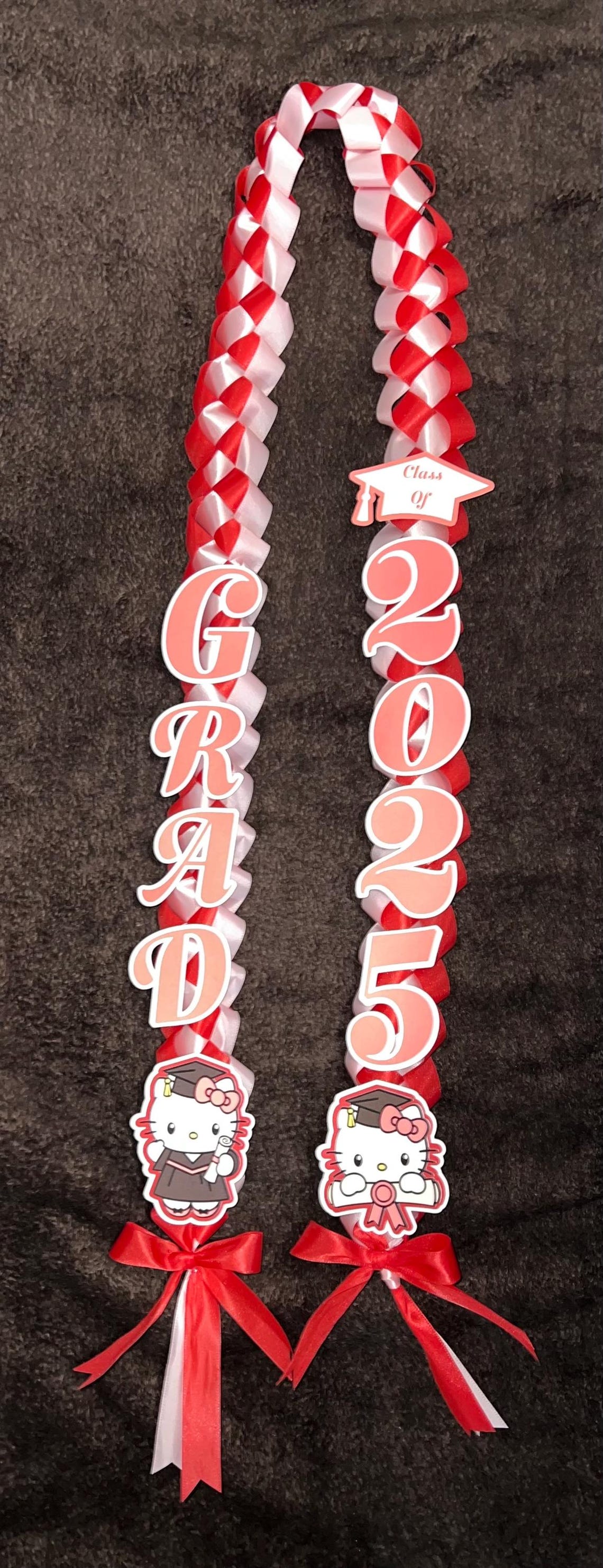 Custom Grad Lei Adult Kid Single Double Angel Wing Ribbon Braid Grad ...