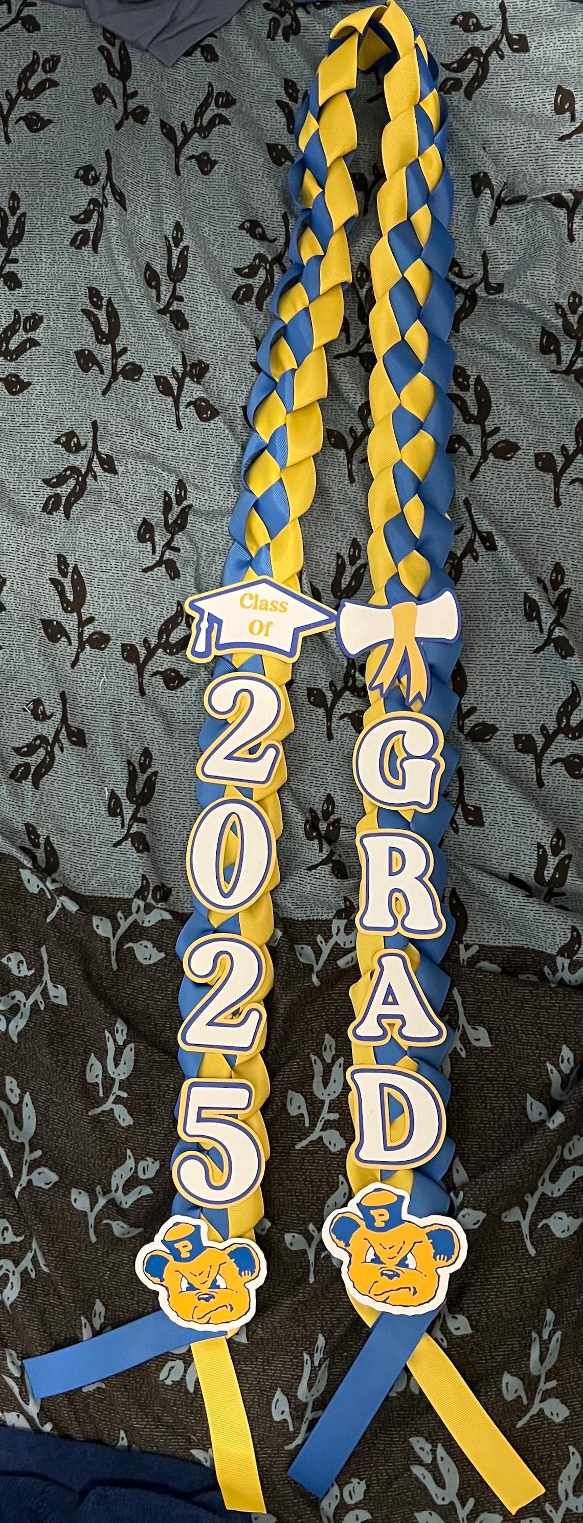 Custom Grad Lei Adult Kid Single Double Angel Wing Ribbon Braid Grad ...