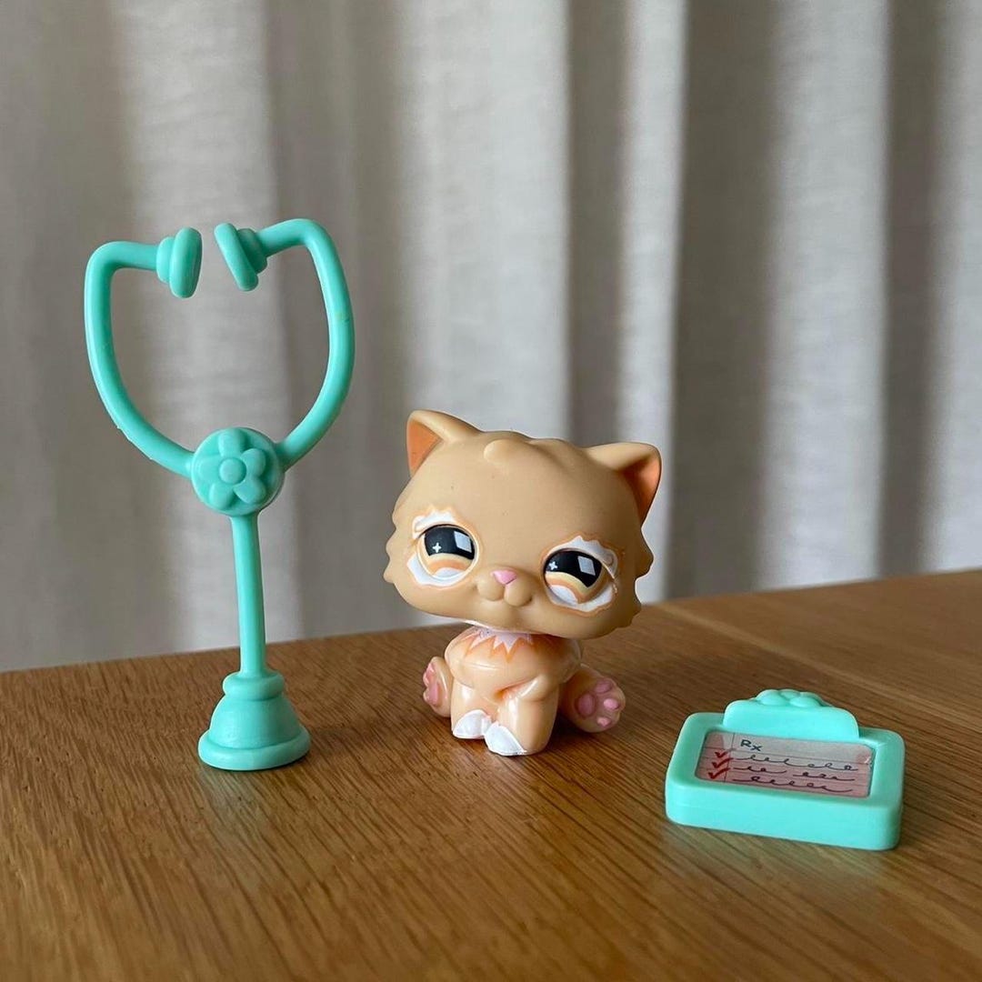 Littlest Pet Shop LPS #490 Persian Cat Collectible Vintage Toy ...