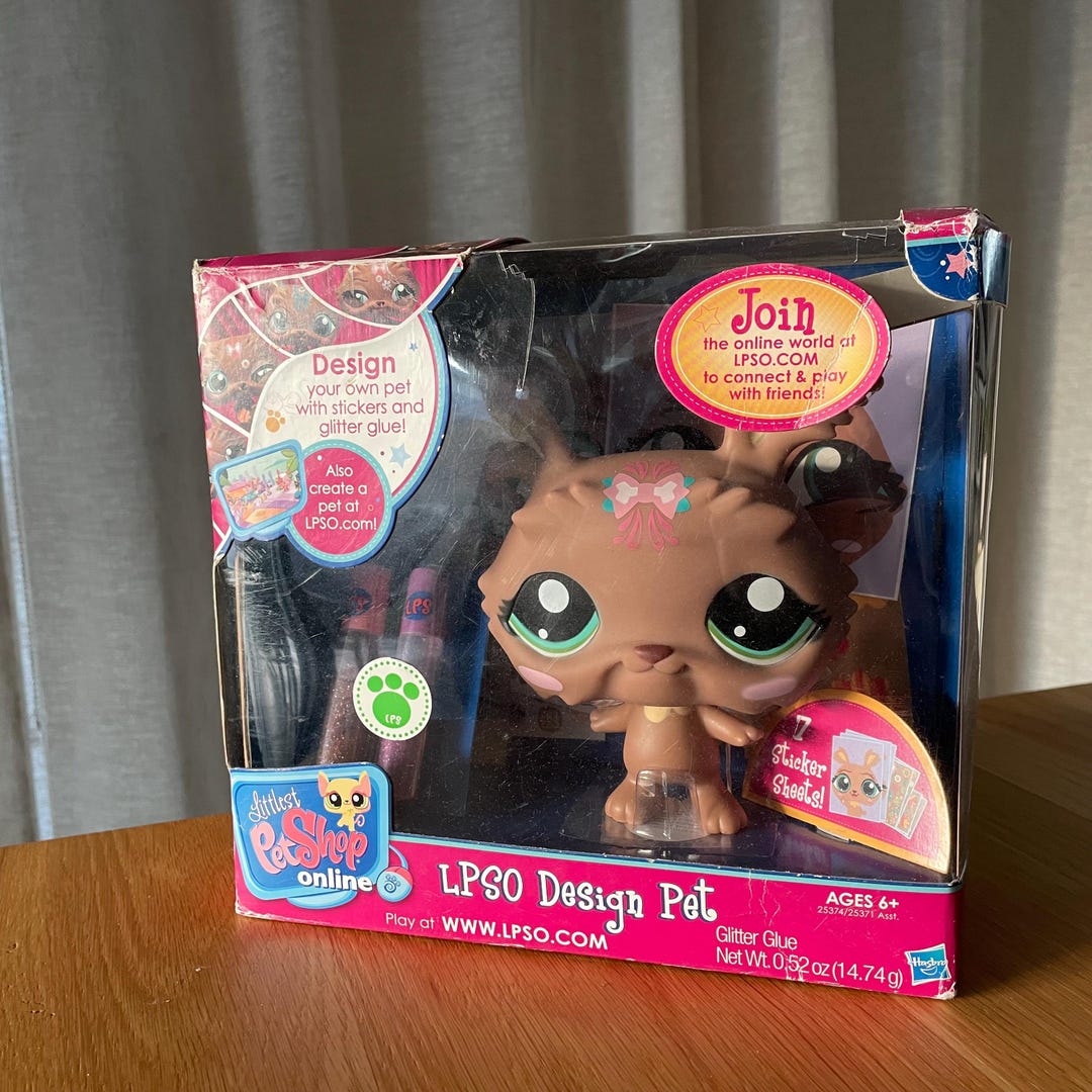 Littlest Pet Shop Brand New 'LPSO Design Pet' Jumbo Yorkie Dog LPS Dog ...