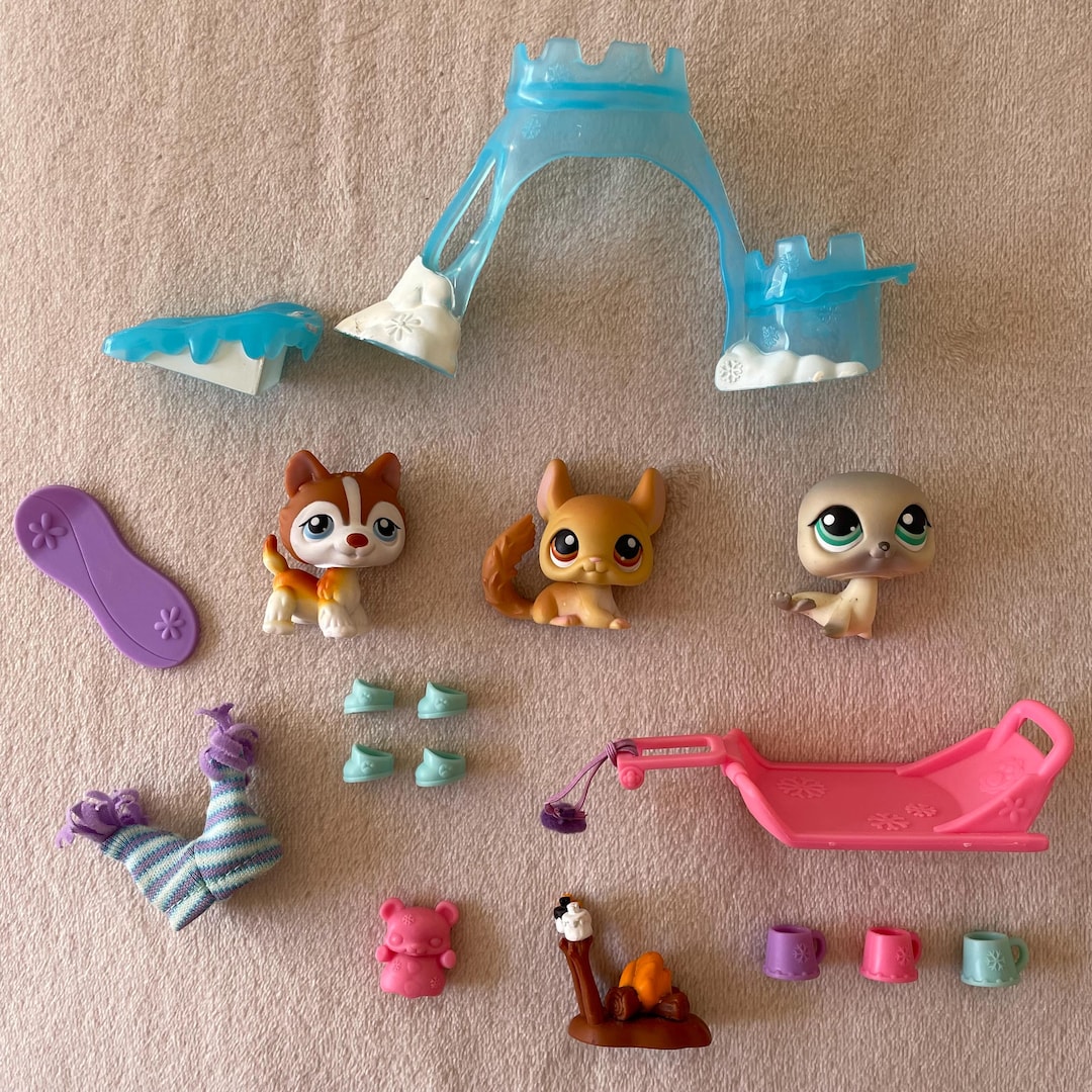 Littlest Pet Shop Arctic Adventure Set - COMPLETE AUTHENTIC LPS ...