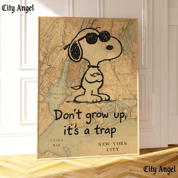 Snoopy Posters and Prints - Etsy