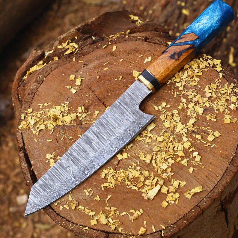 Professional Damascus Chef Knife – Twist Pattern Damascus Chef Knife ...