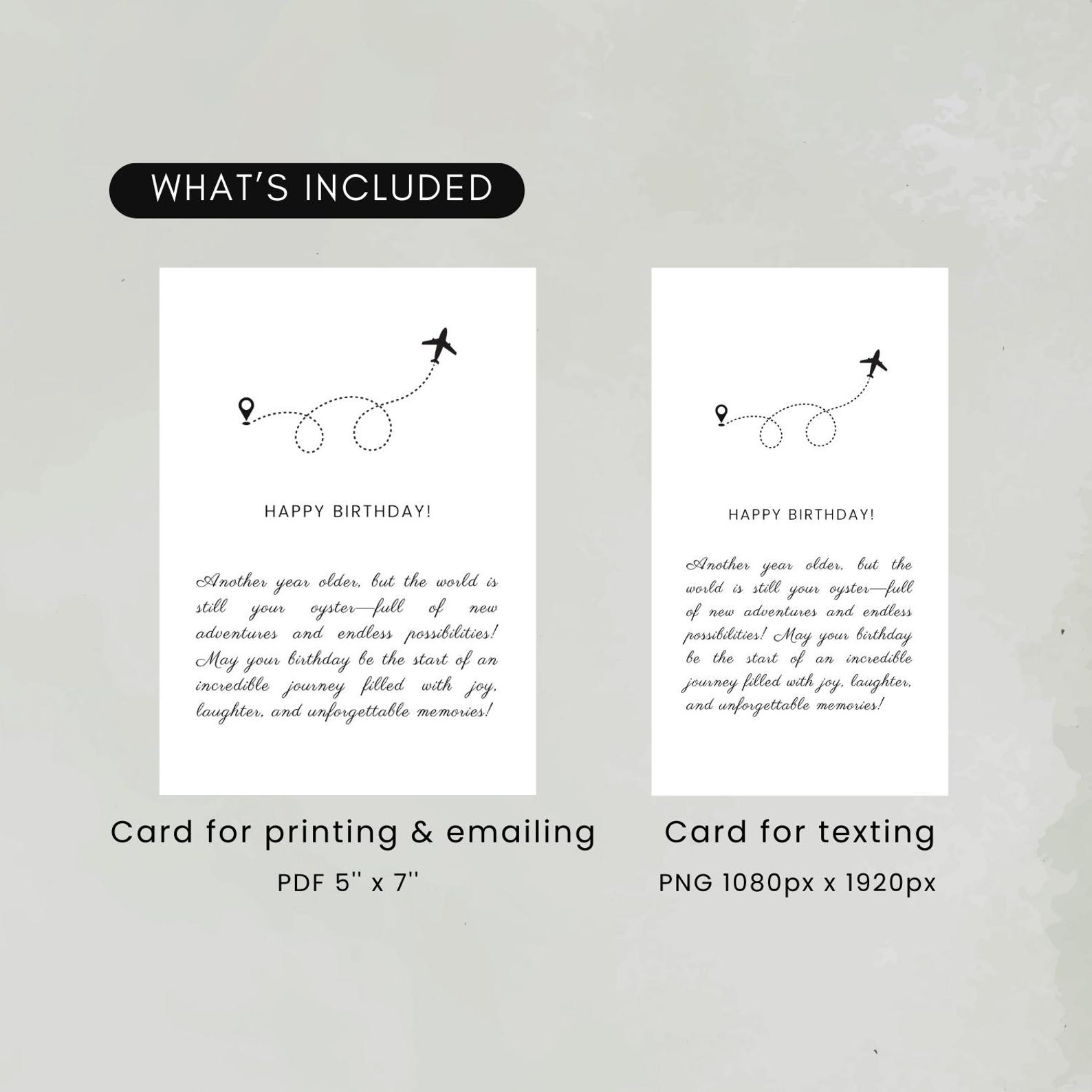 Printable Travel Card, Birthday Card, Happy Birthday, Card for Her ...