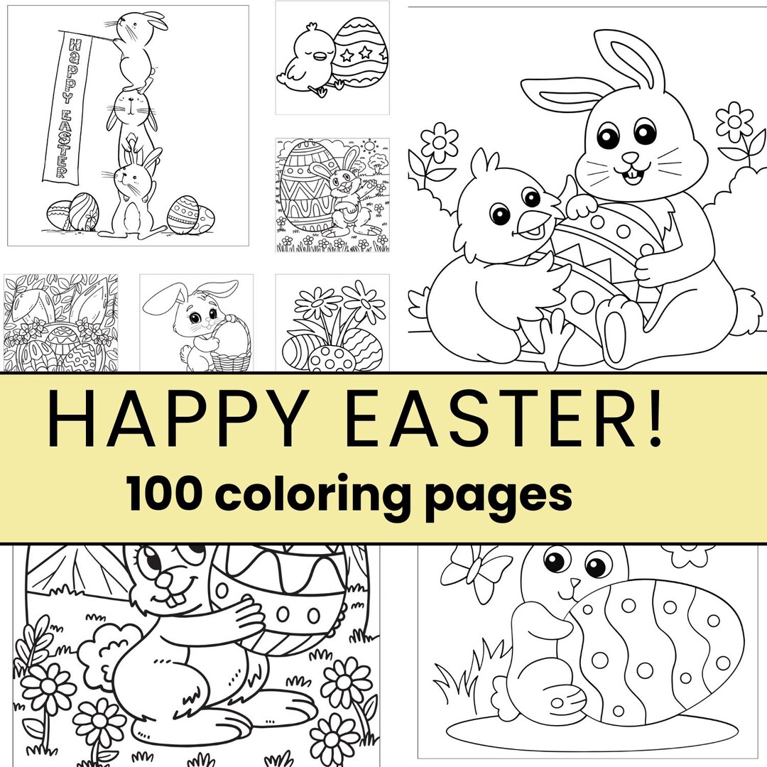 Printable Easter Coloring Pages, Happy Easter, Coloring Book, Spring ...