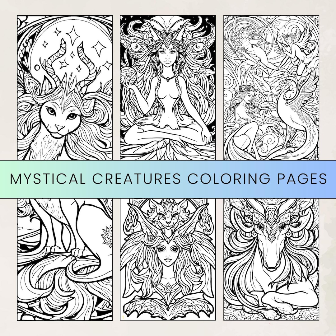 Printable Mystical Creatures Coloring Pages, Magical Beasts for Kids ...