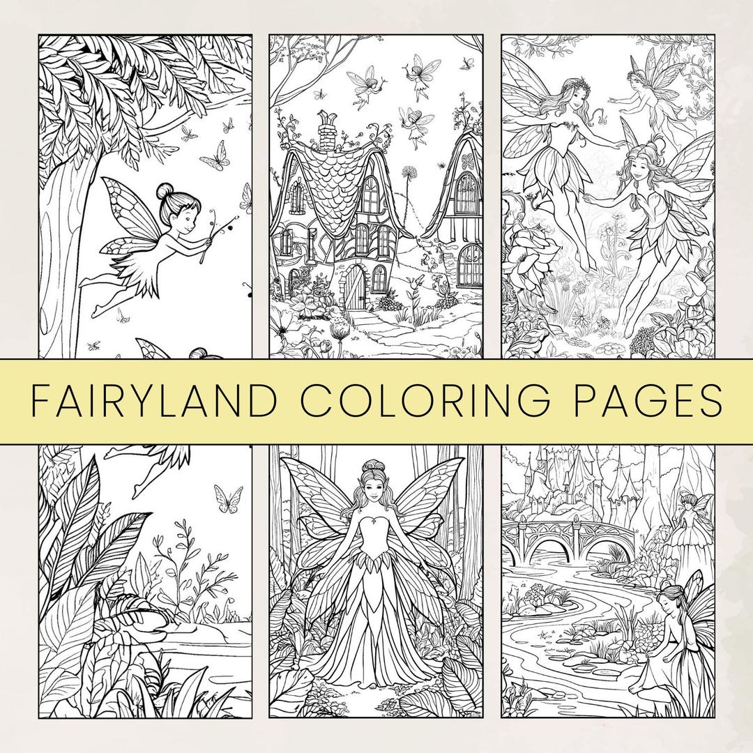 Printable Fairy Coloring Pages, Fairies, Fairyland, Adult Coloring ...