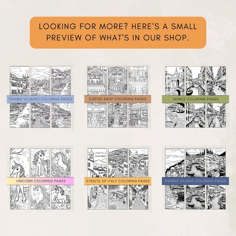 Tuscany Village Coloring Pages: Italian Landscape Art (PDF Download) - Etsy