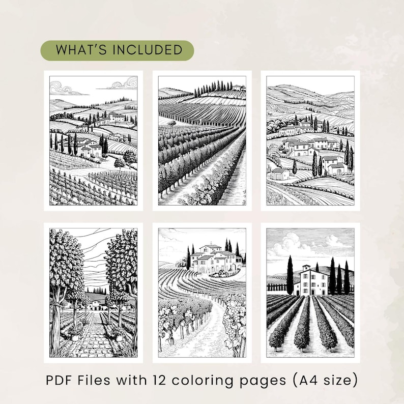 Printable Adult Coloring Pages, Tuscany Italy, Tuscany Coloring, Tuscan ...