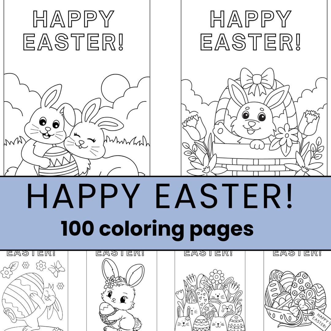 Printable Easter Coloring Pages, Happy Easter, Spring Coloring Pages ...