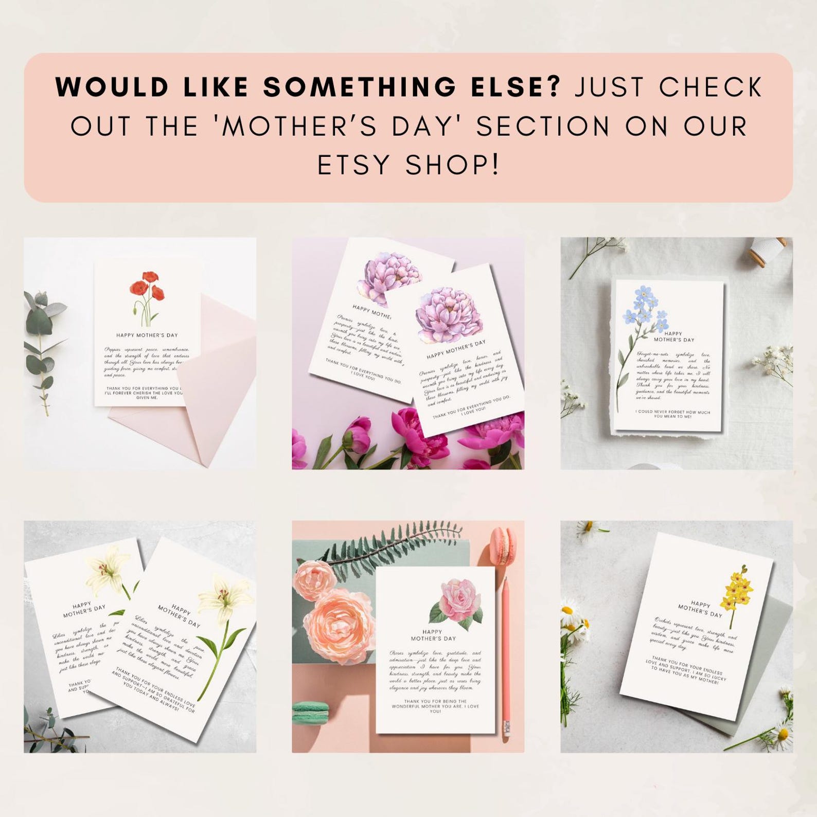 Printable Sunflower Mother's Day Card: Floral Design (PDF & JPG) - Etsy