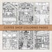 Printable Adult Coloring Pages, Cozy Coffee Shop Coloring Pages, Cafe ...
