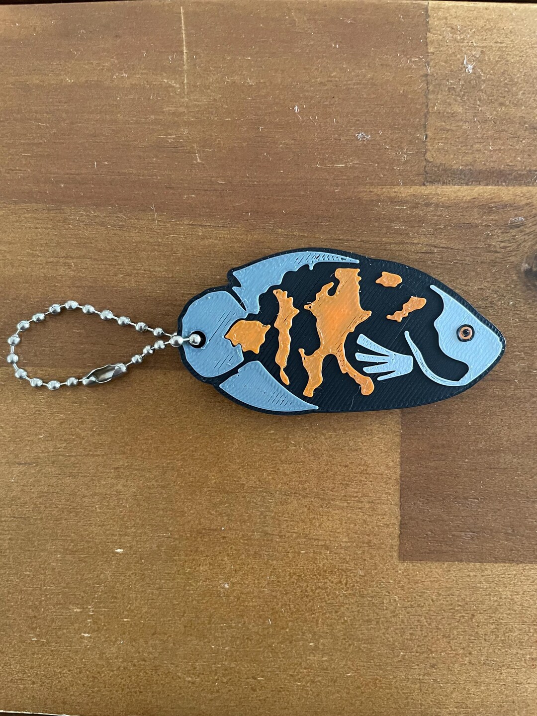 Tiger Oscar Fish Keychain 3D Printed Aquarium Lover Gift Custom Oscar ...