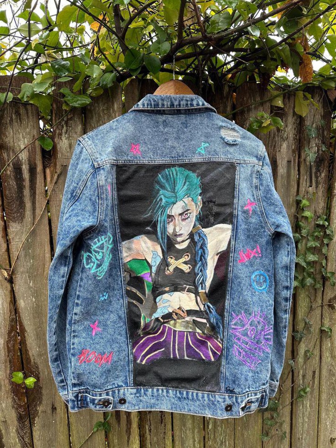 Hand Painted Drawings Jacket - Etsy
