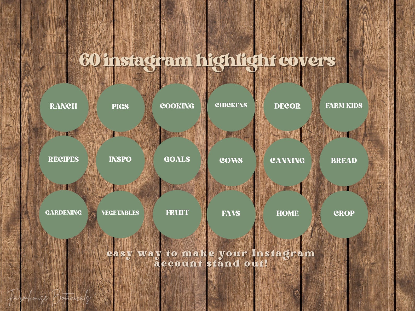 Farm Instagram Highlight Covers & Story Backgrounds | Homesteading ...