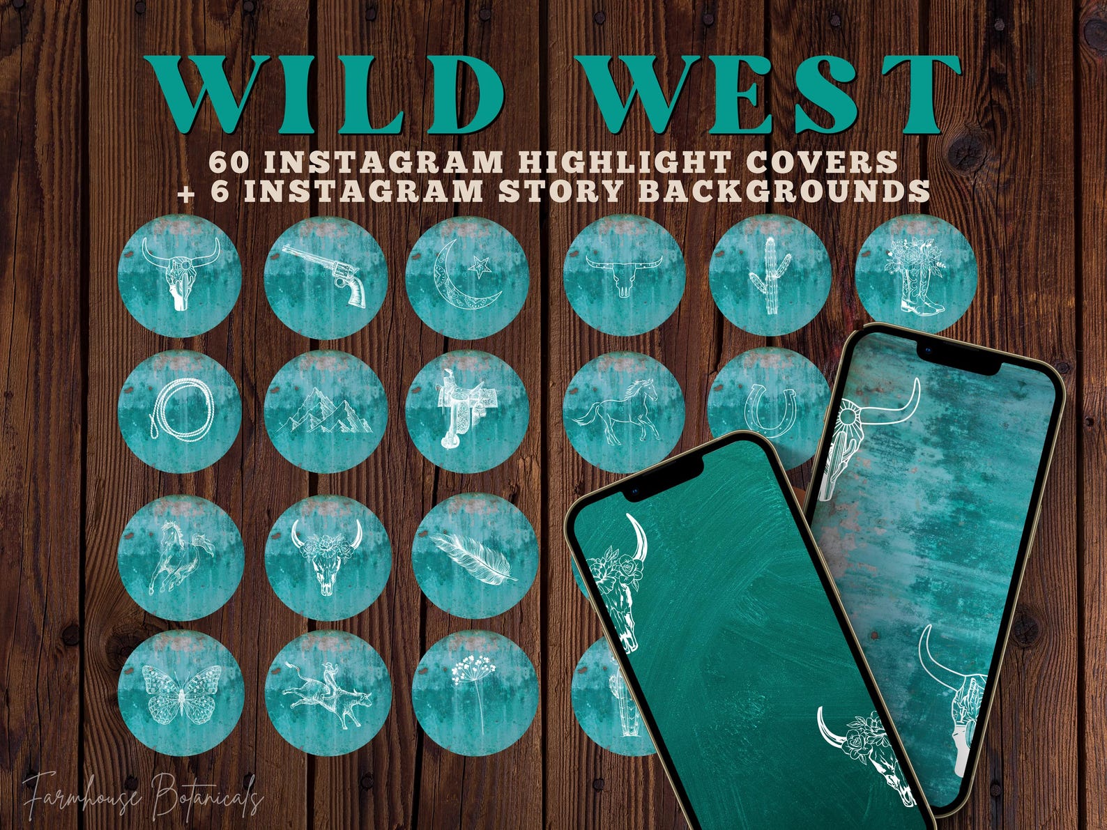 Wild West Cowgirl Country Instagram Highlight Covers & Story ...
