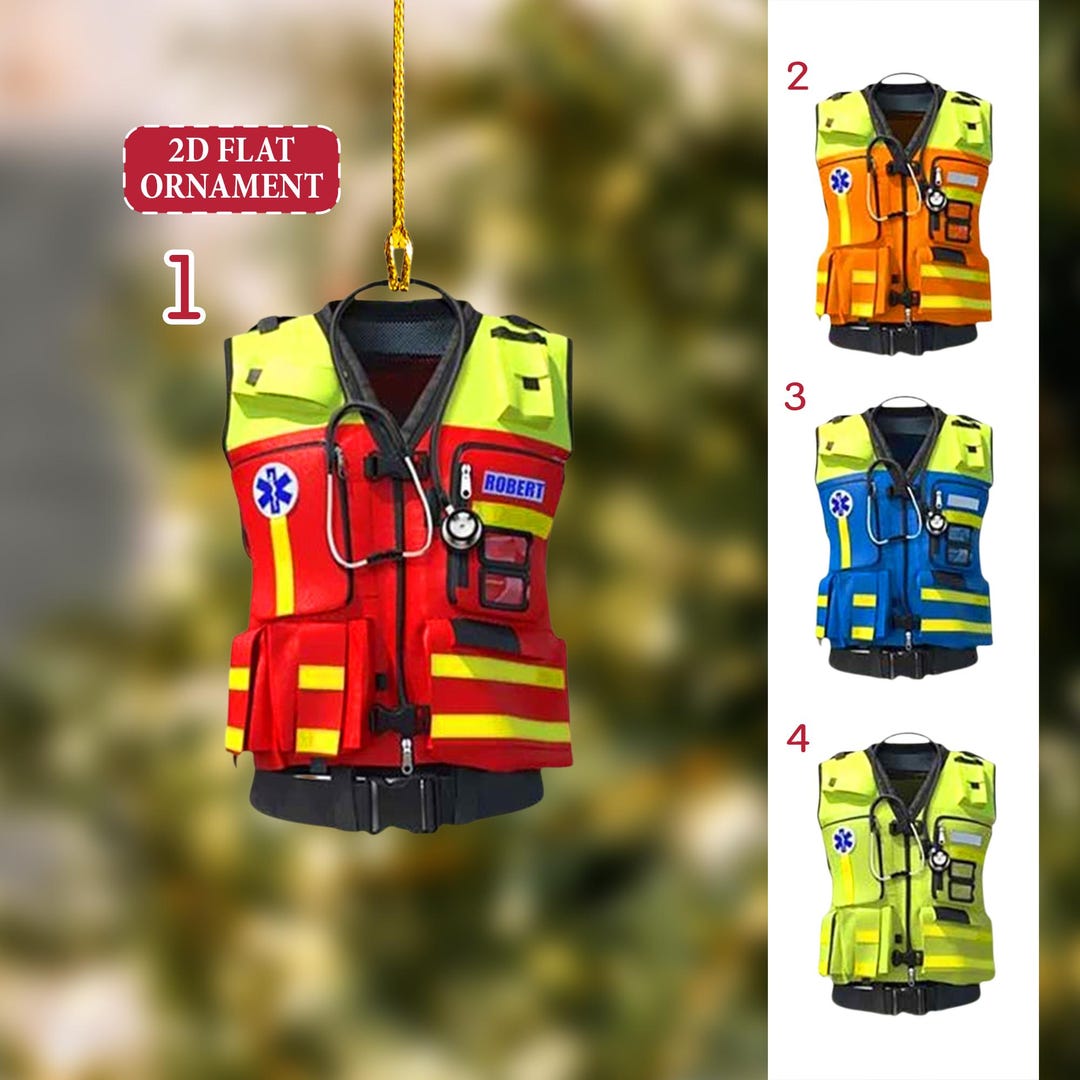 Personalized EMT Ems Paramedic Uniform Acrylic Ornament, Paramedical ...
