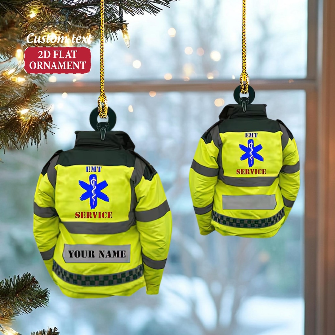Custom EMT Ems Paramedic Uniform Acrylic Ornament, EMT Gift, Emergency ...