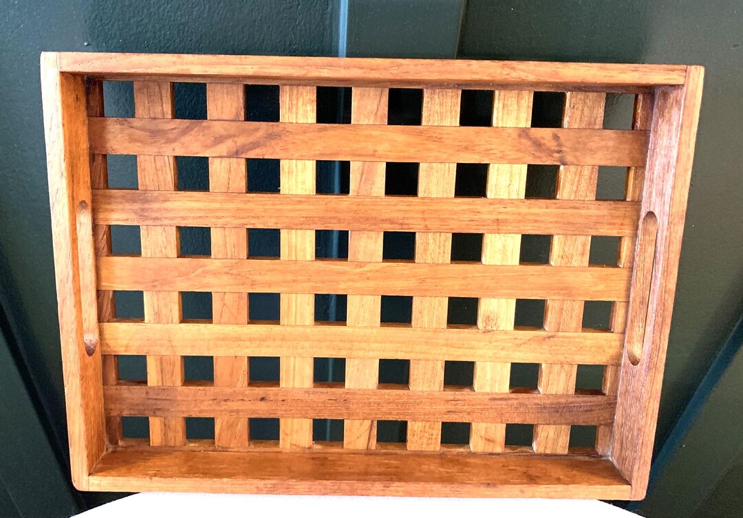 Vintage Trip Trap Teak Tray Danish Mid-century Modern, Solid Wood ...