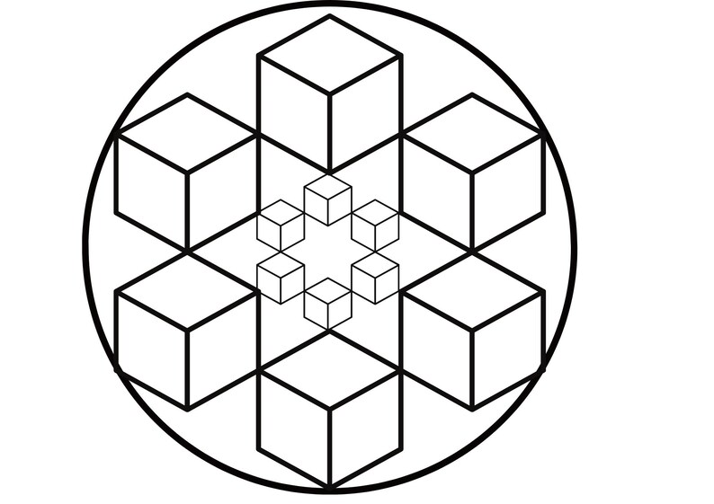 Geometric Colour in A4 Size. Download and Print - Etsy