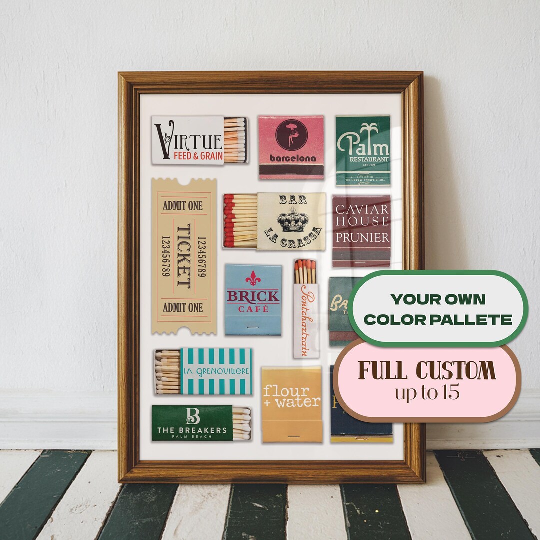 CUSTOM MATCHBOOK ART | Personalized Digital Matchbox Gift | Large ...