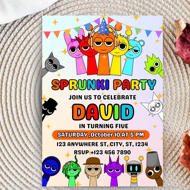Sprunki Birthday Party - Etsy