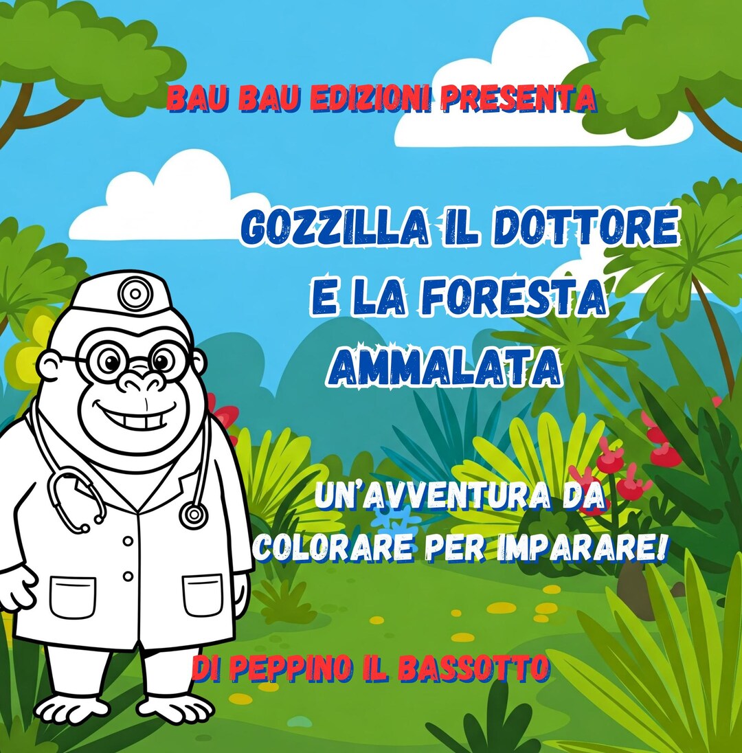 Godzilla Educational Coloring Adventure: Kids Learn About Sick Forest ...