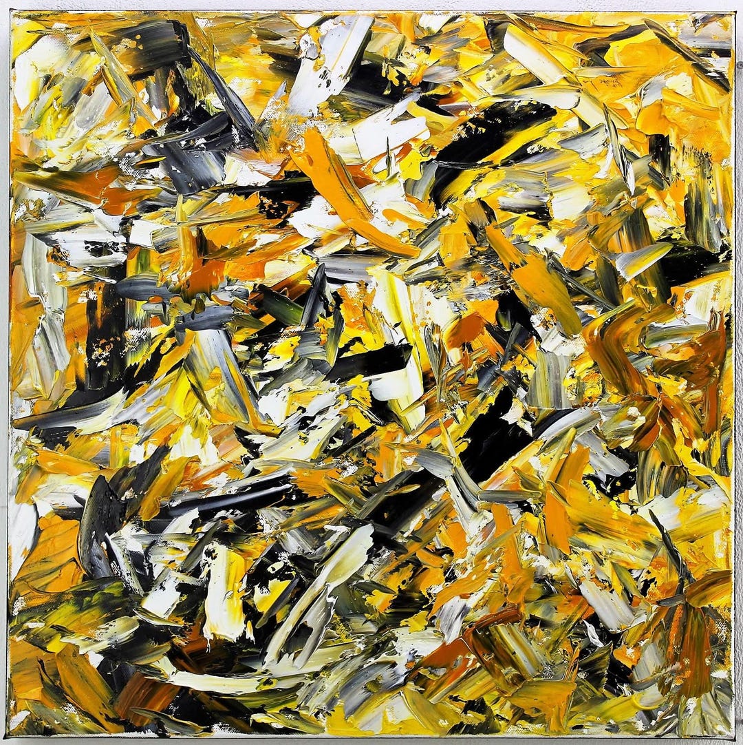 Bill Evans: Abstract Jazz Oil Painting - Butera's Dynamic Musical ...