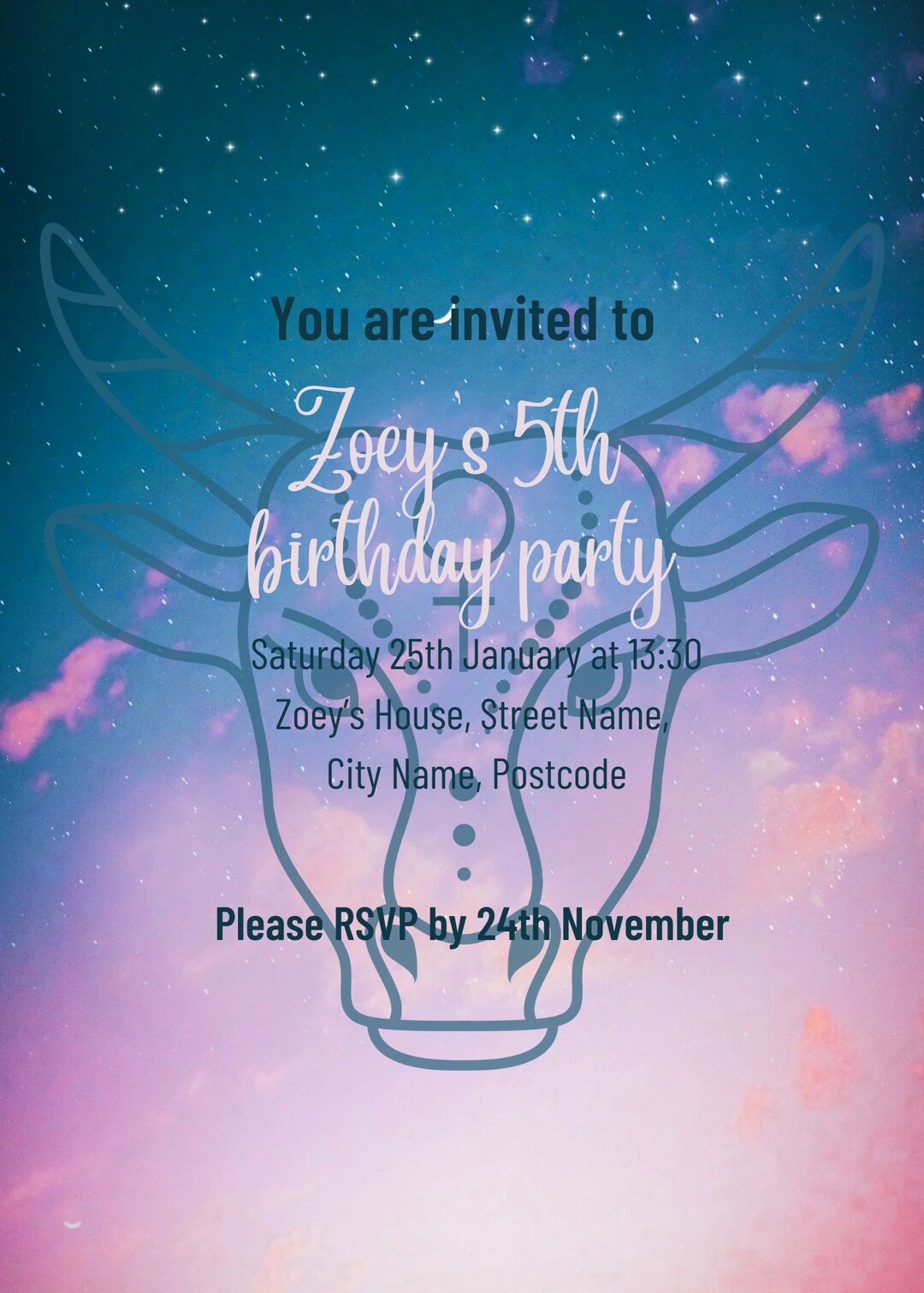 Taurus Invitation - Etsy