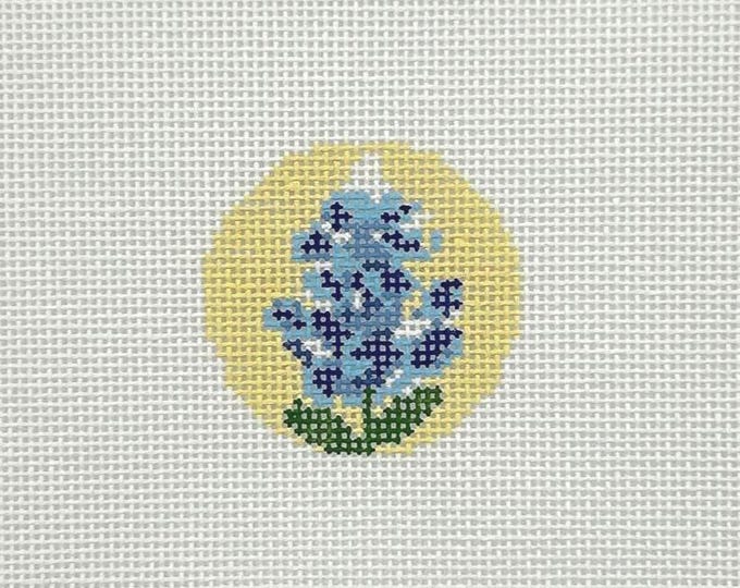 Bluebonnet Bag Charm - Painted Needlepoint Canvas - Etsy