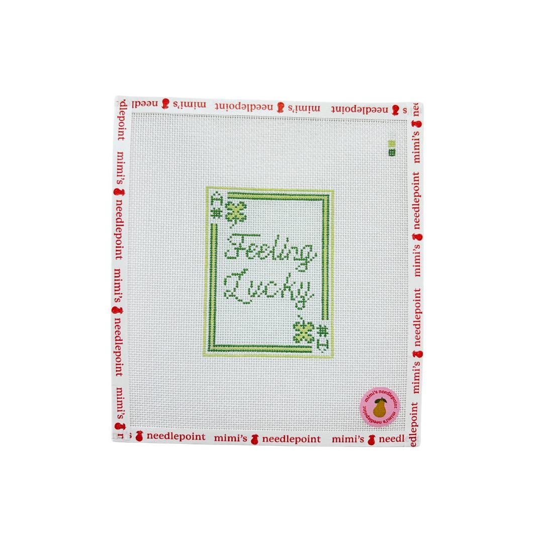 Feeling Lucky Playing Card - Painted Needlepoint Canvas - Etsy