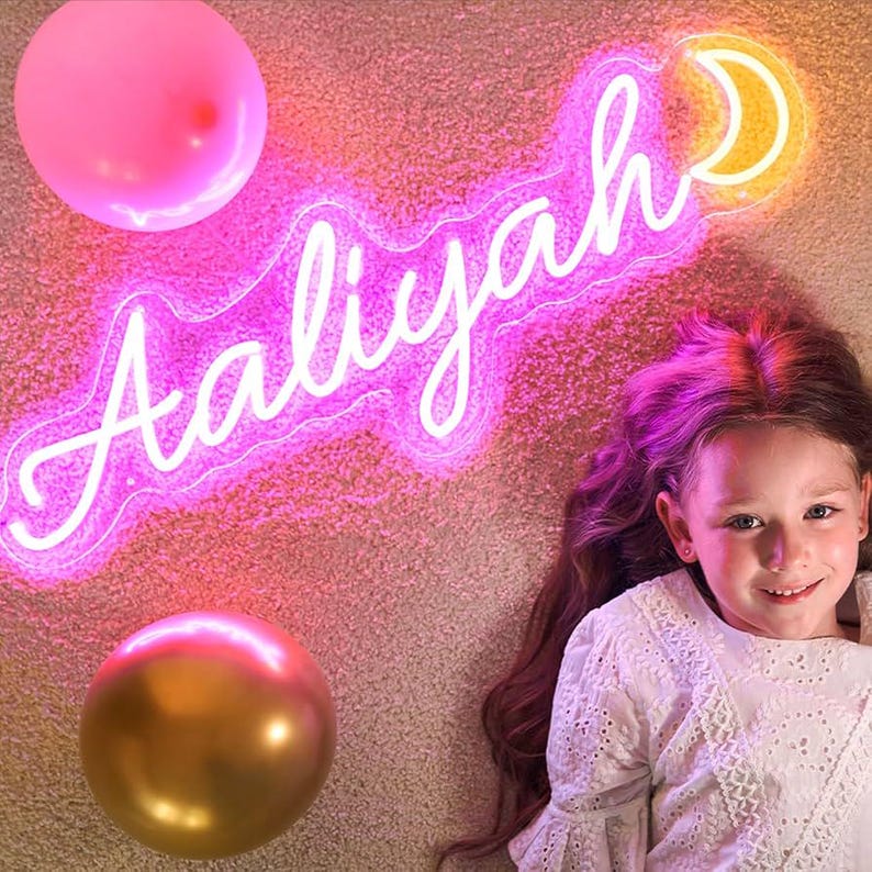Custom Name LED Neon Sign: Kids Room Decor, Wall Hanging - Etsy