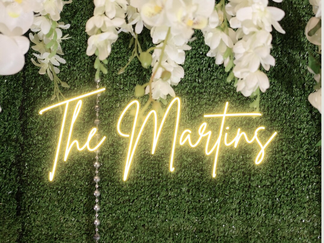 Neon Sign for Wedding, Wedding LED Sign, Custom Neon Sign, Name Wedding ...