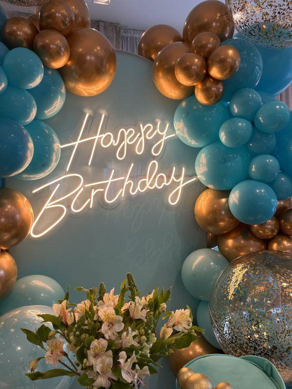 Happy Bithday LED Neon Light Sign-birthday Party Decor, Wall Decor ...