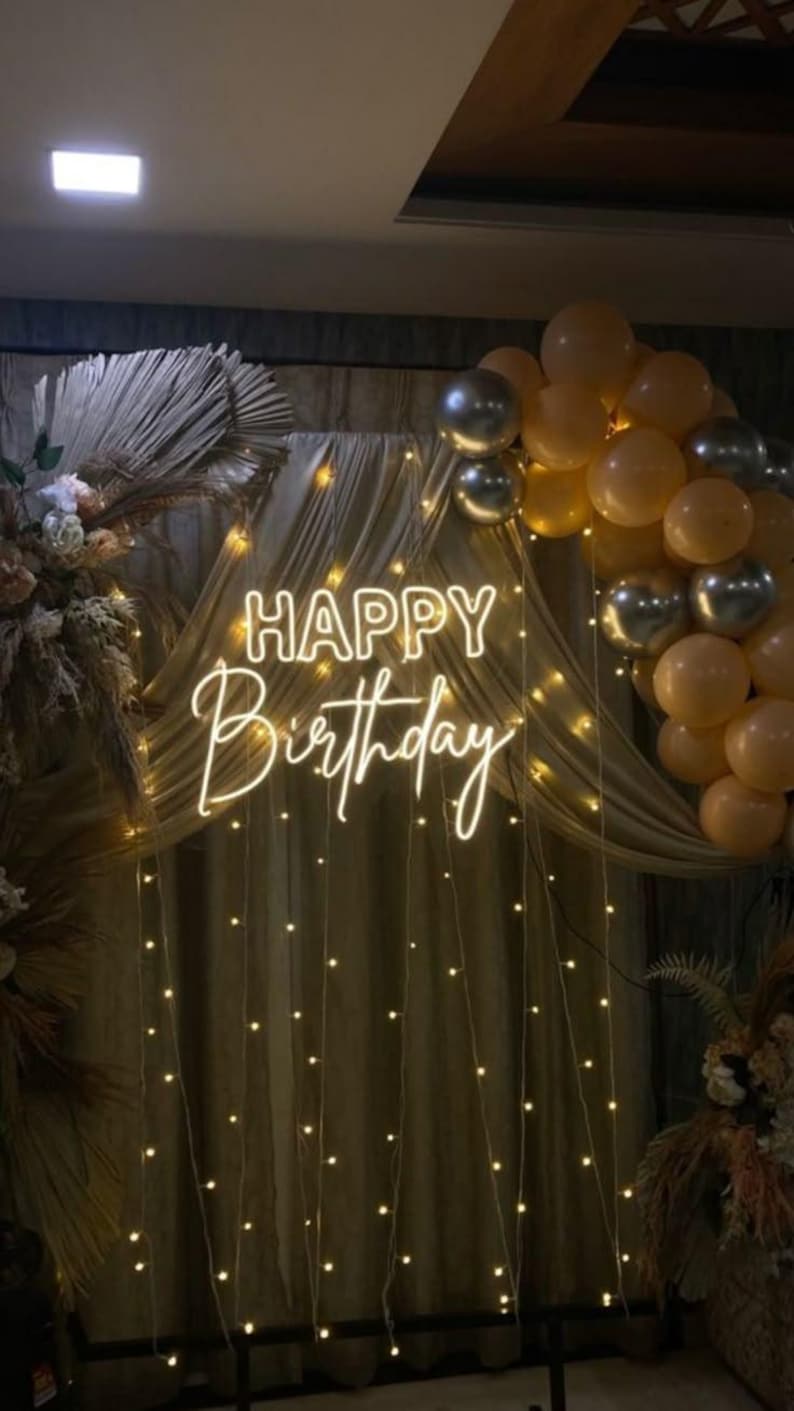 Custom Birthday Neon Sign: Personalized Party Decor - Etsy