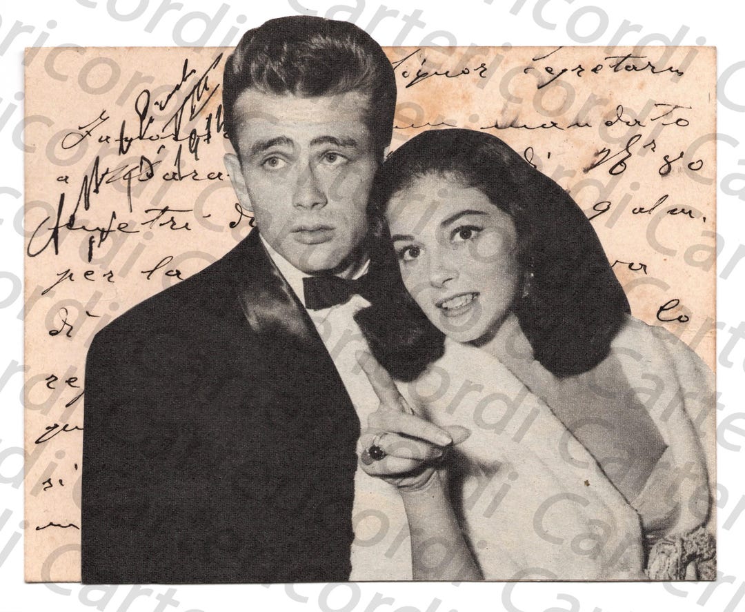 45 Collage James Dean Vintage Ephemera Scrapbook Handmade Collage Art ...