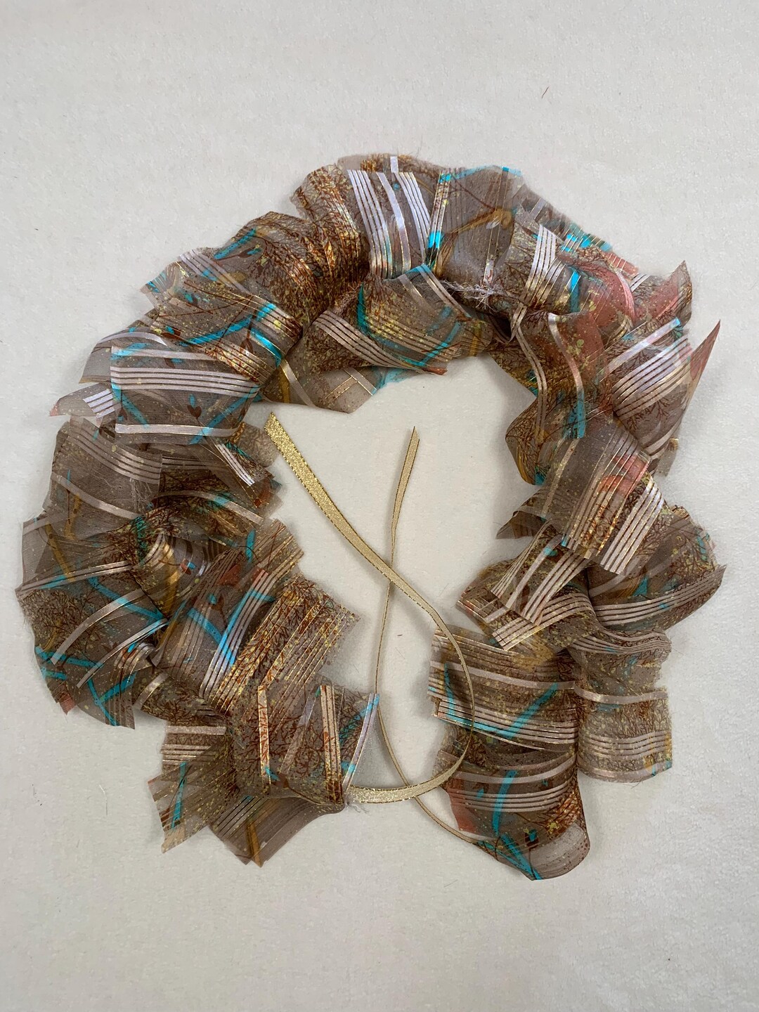 30 Inch Silk and Gold Boa With Ties - Etsy